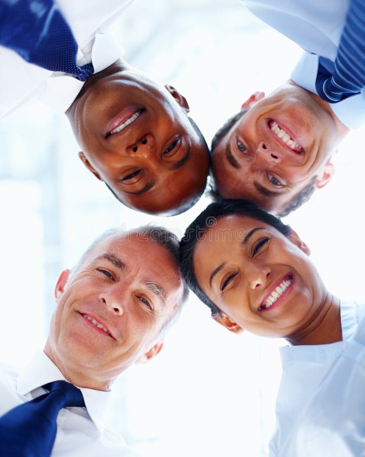 Diversity in the Workplace. Low Angle Portrait of Group of Executives ...
