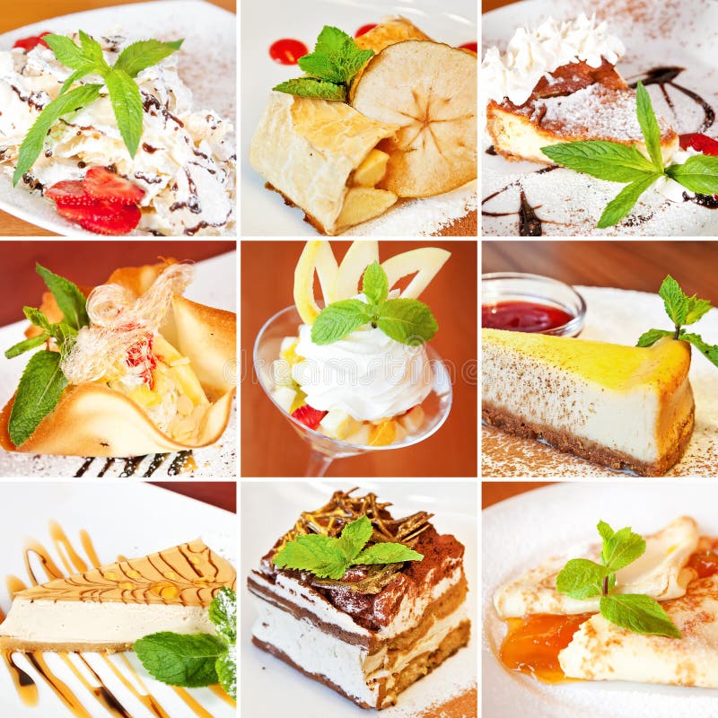 Collage De Los Postres Fotos - Libres de Derechos y Gratuitas de Dreamstime