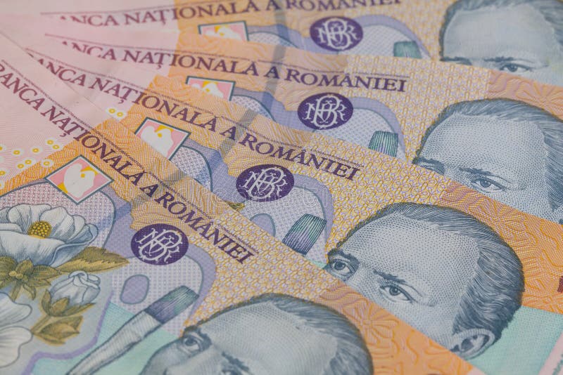 Diverso Rumano Lei Banknotes Imagen de archivo - Imagen de rumania ...