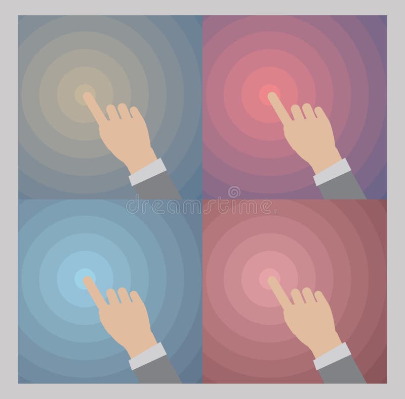 Diversos Ejemplos Del Presionado a Mano Ilustración del Vector ...