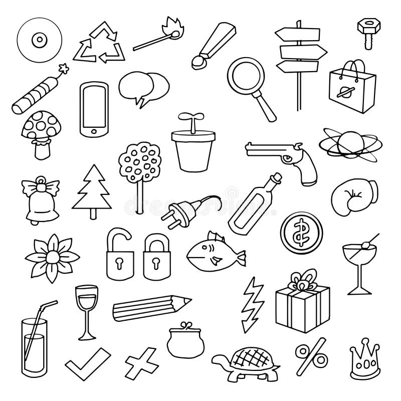 Diversos iconos ilustración del vector. Ilustración de icono - 58015489