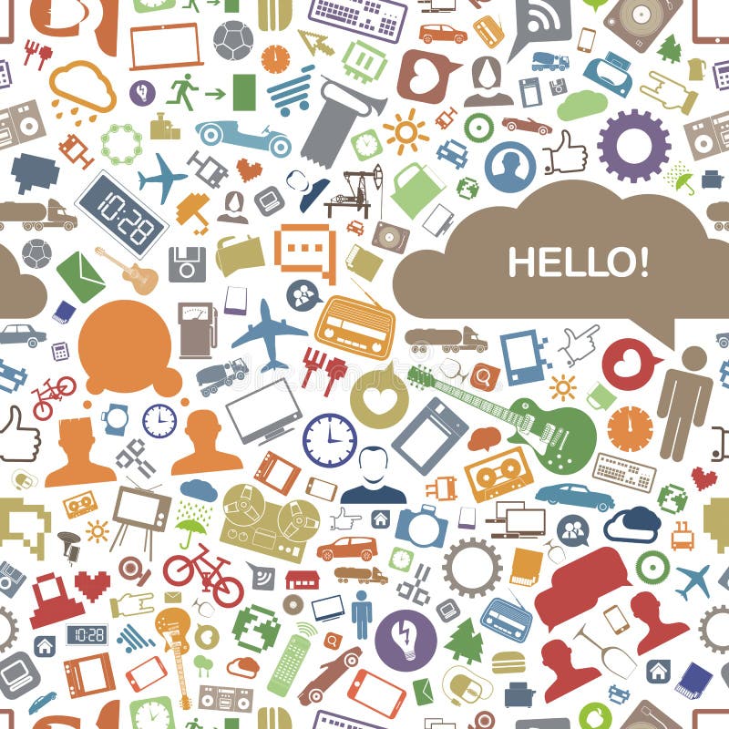 Diversos Iconos De La Forma De Vida Ilustración del Vector ...