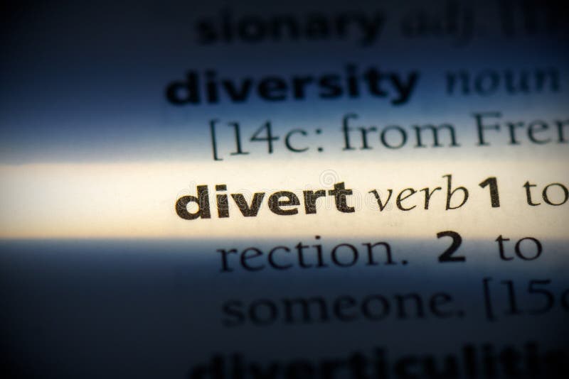 Divert stock photo. Image of writing, paper, highlighted - 161393778