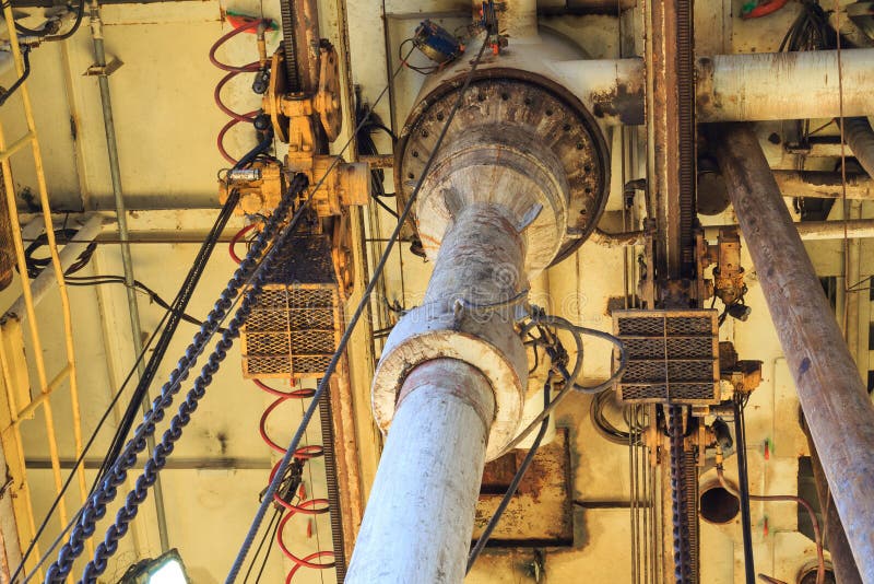 Diverter and Low Pressure Riser Under the Rig Floor Stock Image - Image ...