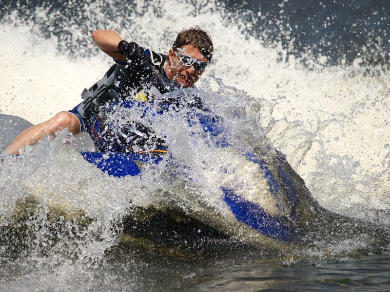 Man on WaveRunner - Extreme Sport Stock Image - Image of exercise ...