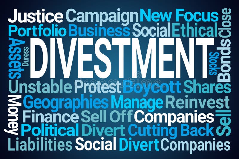 Divestment Word Cloud stock illustration. Illustration of political ...