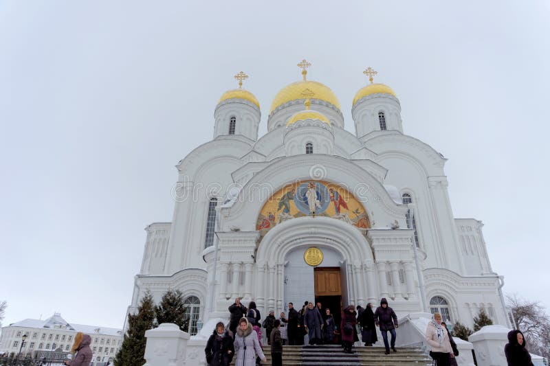 Diveyevo, Russia. - December 25.2016. the Transfiguration Cathedral in ...