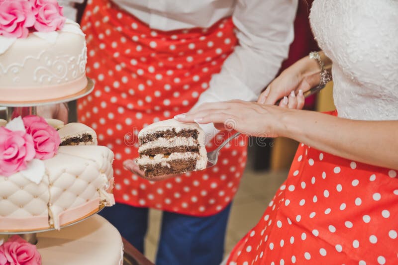 Divide the Cake into Pieces for Wanting To Eat Stock Image - Image of ...