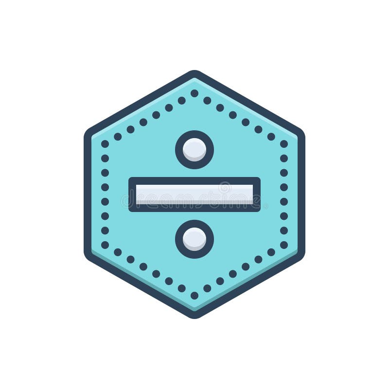 Color Illustration Icon for Divide, Division and Education Stock ...