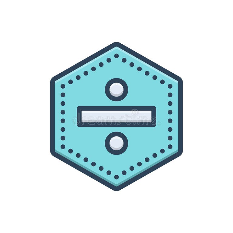 Color Illustration Icon for Divide, Division and Education Stock ...