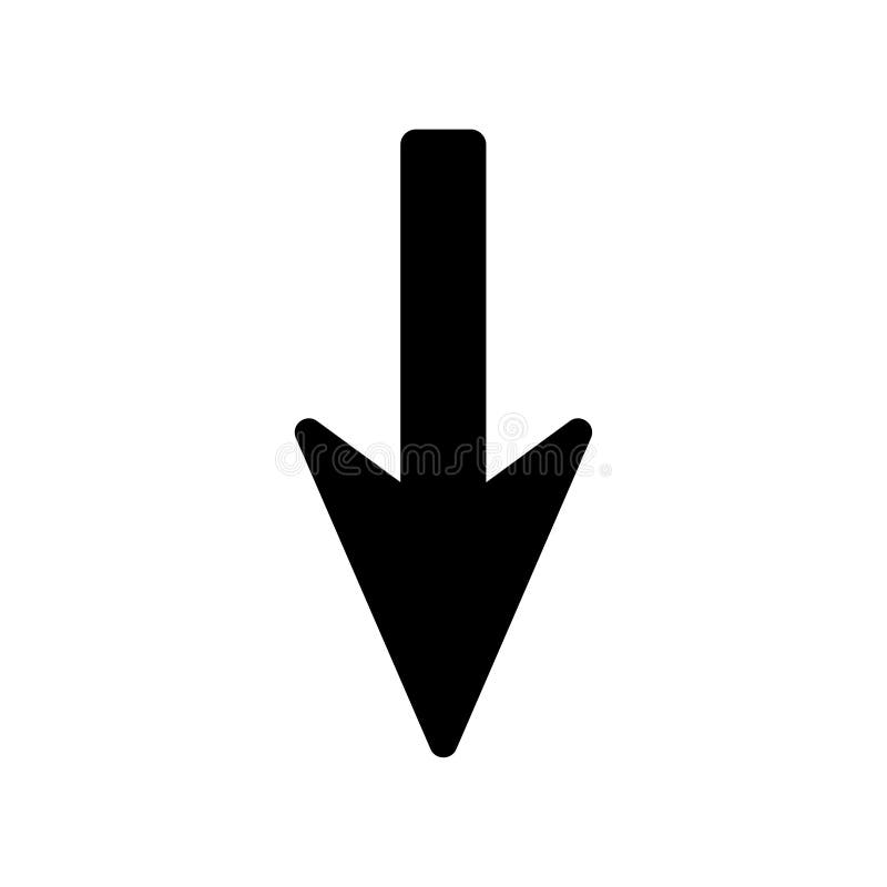 Divide Icon, Flat Illustration of Down Sign Symbol â€“ Vector Stock ...