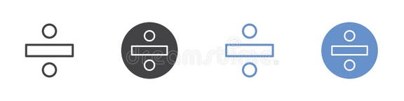 Divide Icon Flat Set in Black and White Color Stock Vector ...