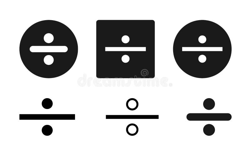 Divide Icon Set, Division Icon Vector Illustration â€“ Vector Stock ...