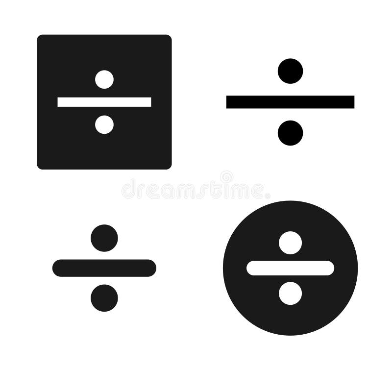 Divide Icon Set. Flat Division Icon - Vector Stock Vector ...