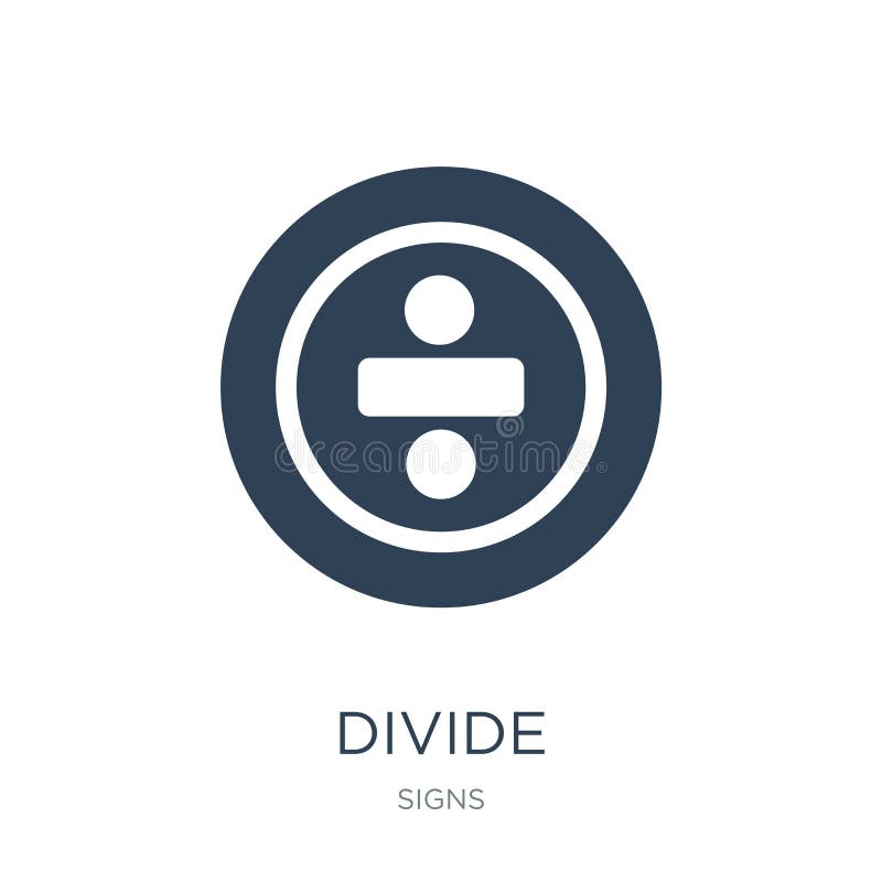 Divide Icon in Trendy Design Style. Divide Icon Isolated on White ...