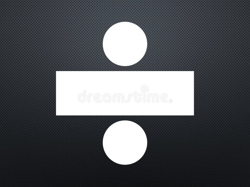 Divide Math Symbol. 3D Render Stock Illustration - Illustration of font ...