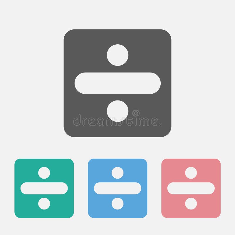 Divide Sign Illustration, Math Symbol, Flat Vector Illustration Design ...