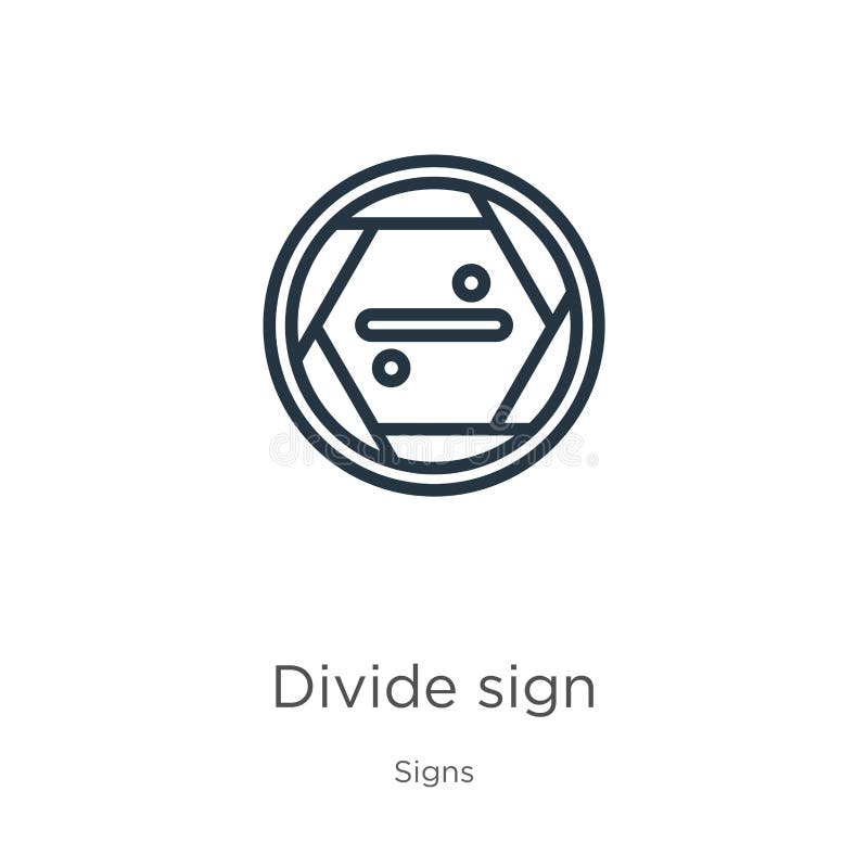 Divide Sign Illustration, Math Symbol, Flat Vector Illustration Design ...