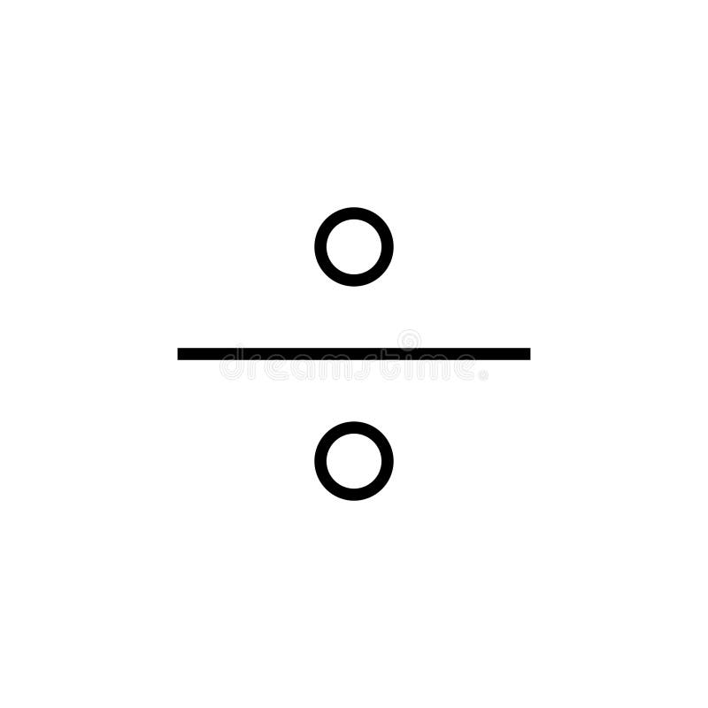 Divide Vector Icon, Outline Style, Isolated on White Background. Stock ...