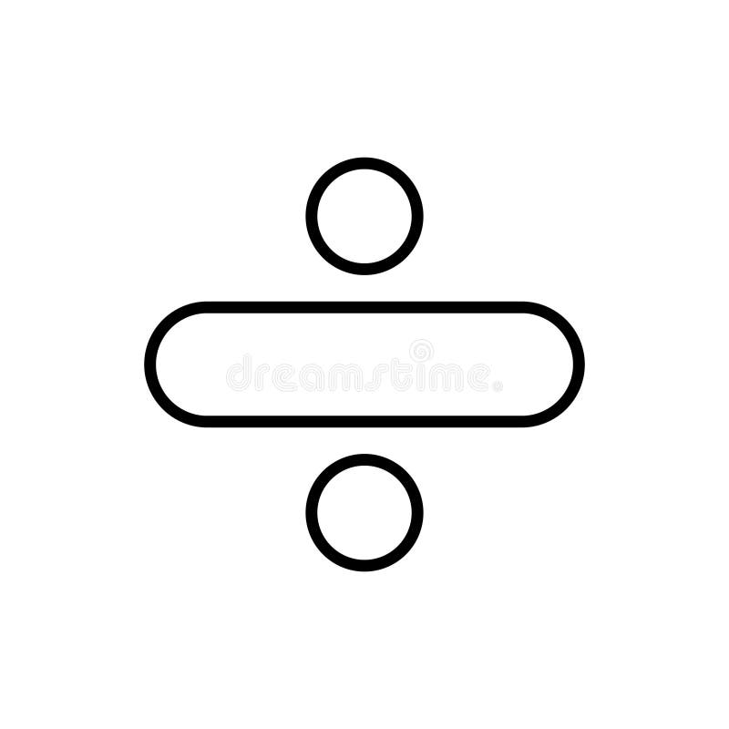 Divide Vector Icon, Outline Style, Isolated on White Background. Stock ...