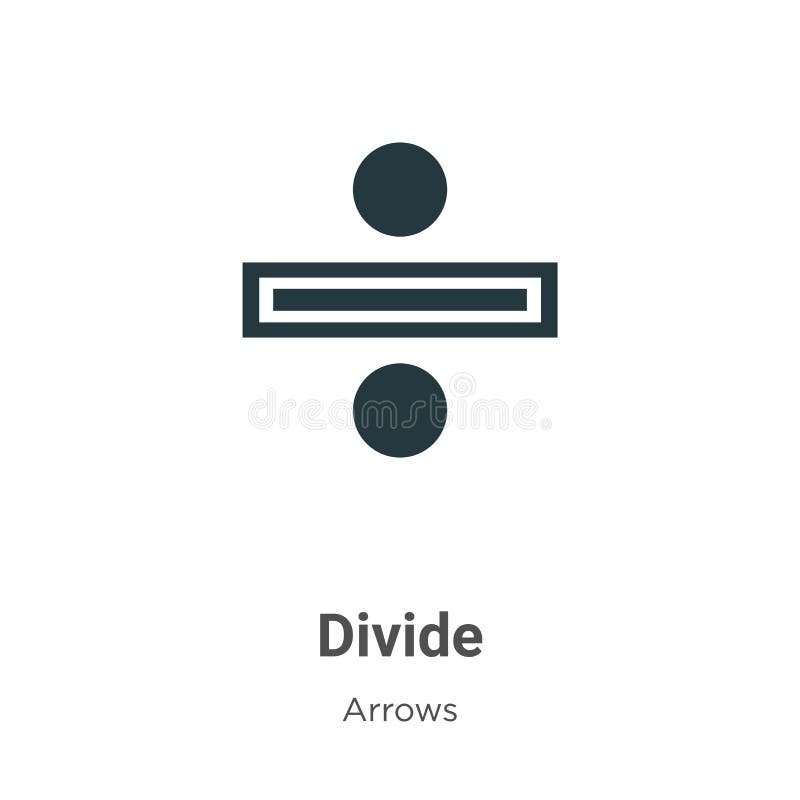 Divide Sign Outline Vector Icon. Thin Line Black Divide Sign Icon, Flat ...