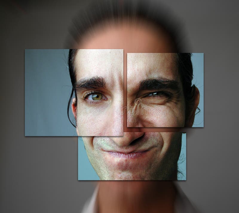 Divided -4 stock photo. Image of empty, face, green, expression - 32378