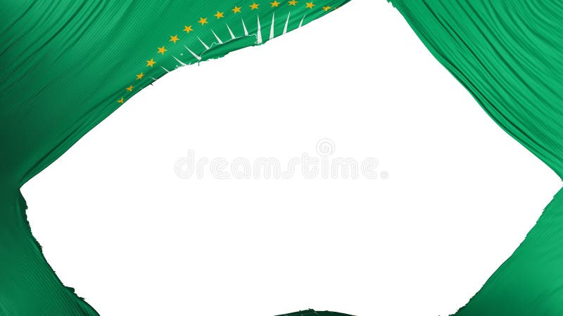 Divided African Union flag stock illustration. Illustration of render ...