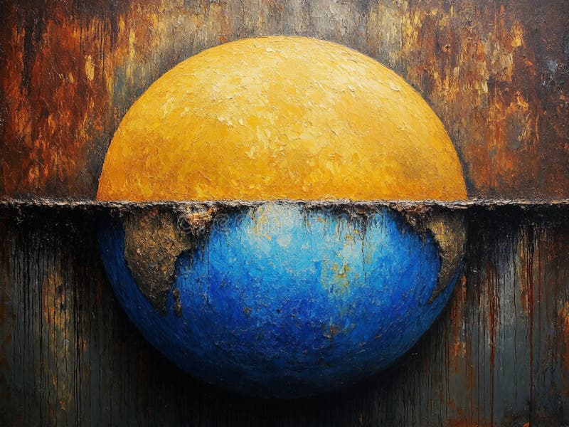 Divided Earth stock illustration. Illustration of representation ...