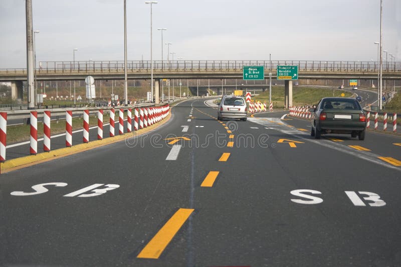 Divided highway stock image. Image of limit, blue, sign - 3974343