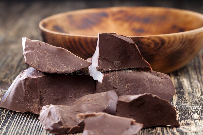 Divided into Pieces a Piece of Chocolate from Cocoa Stock Image - Image ...