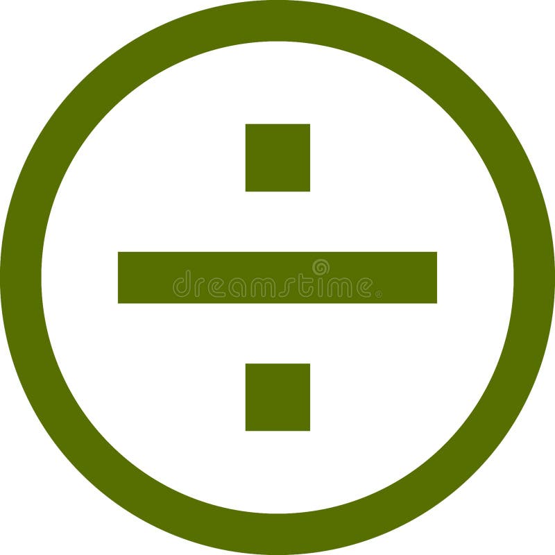 Divided math sign stock illustration. Illustration of signage - 336151504