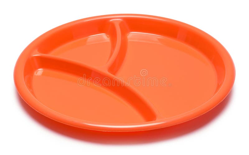 Divided Orange Plate stock image. Image of white, divided - 329015093