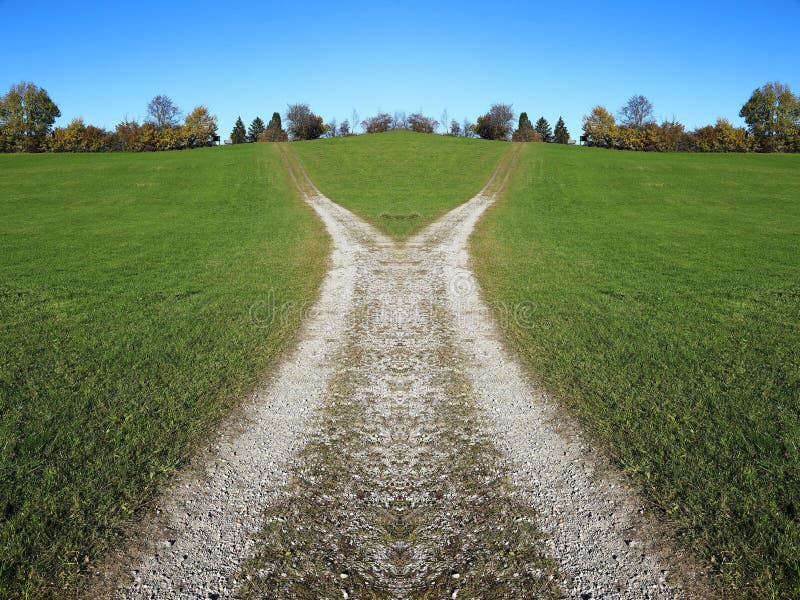 A Divided Path. Which Way Should You Go? Stock Image - Image of ...