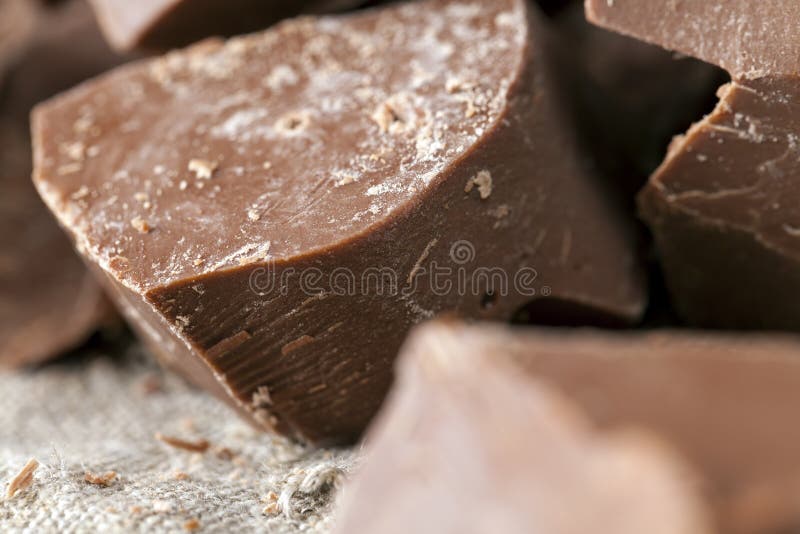 Divided into Pieces a Piece of Chocolate from Cocoa Stock Image - Image ...