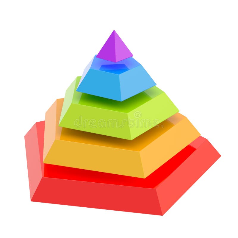 Divided into Segments Pyramid Stock Illustration - Illustration of ...