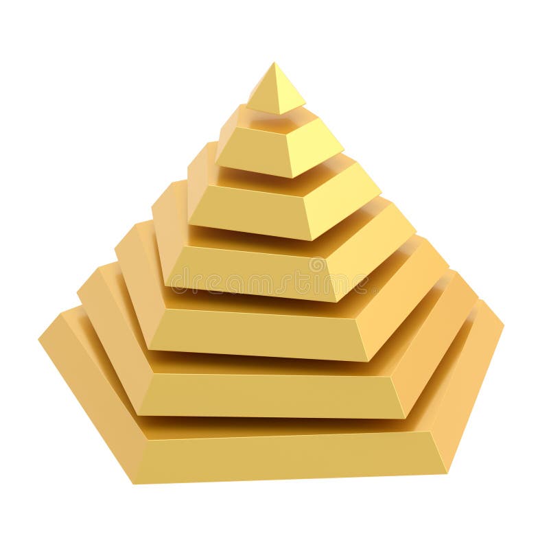 Divided into Segments Pyramid Stock Illustration - Illustration of ...
