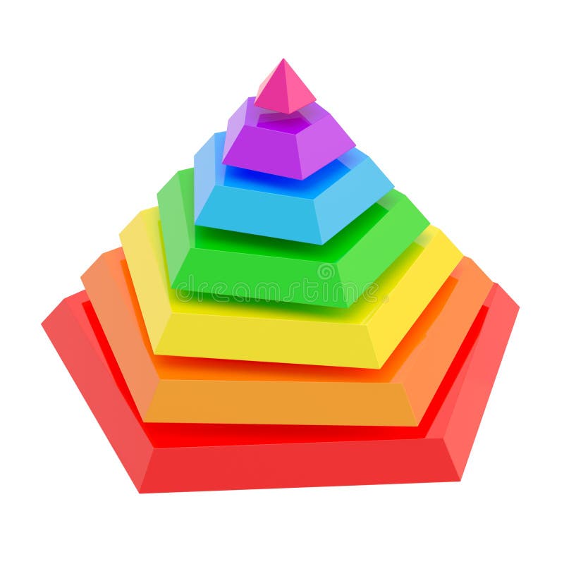 Divided into Segments Pyramid Stock Illustration - Illustration of ...