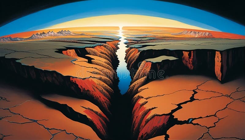 Divided World: the Broken Earth, a Post-Apocalyptic Landscape, Made ...