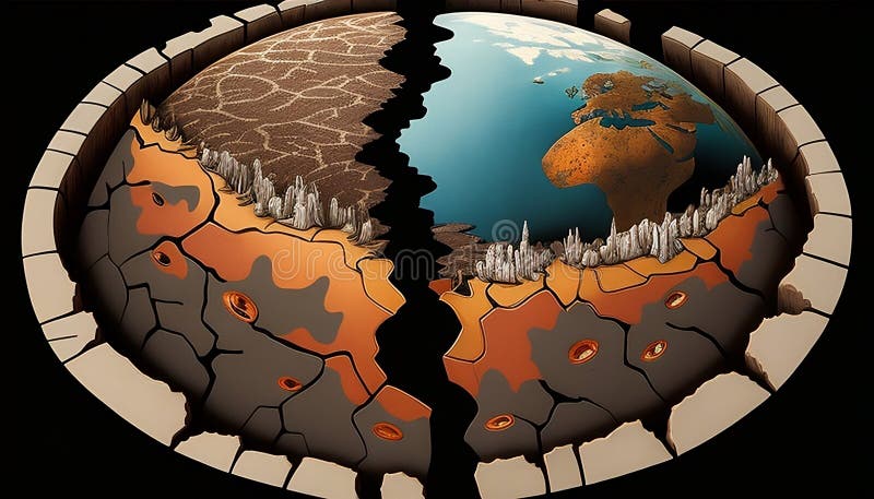 Divided World: the Broken Earth, a Post-Apocalyptic Landscape, Made ...