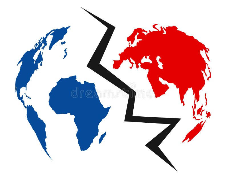 Divided World Concept stock illustration. Illustration of background ...