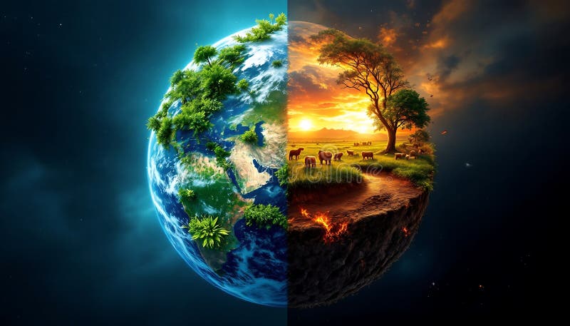 A Divided World: Environmental Contrast of a Thriving and Devastated ...