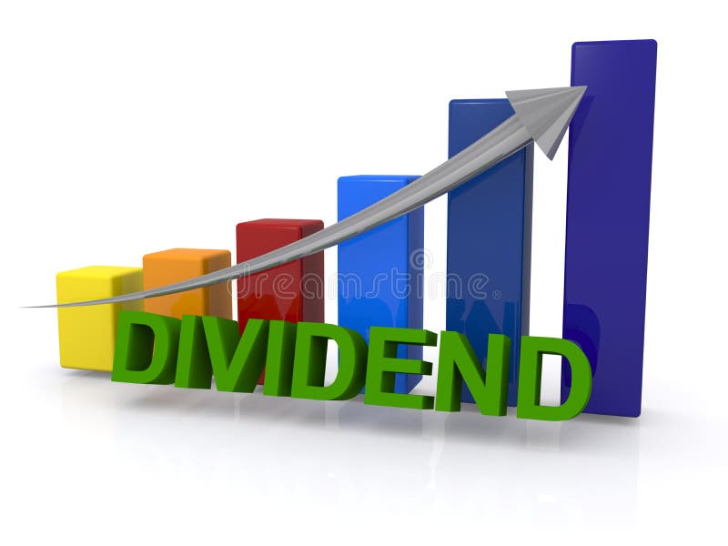 Dividend and Graph on White Stock Illustration - Illustration of ...