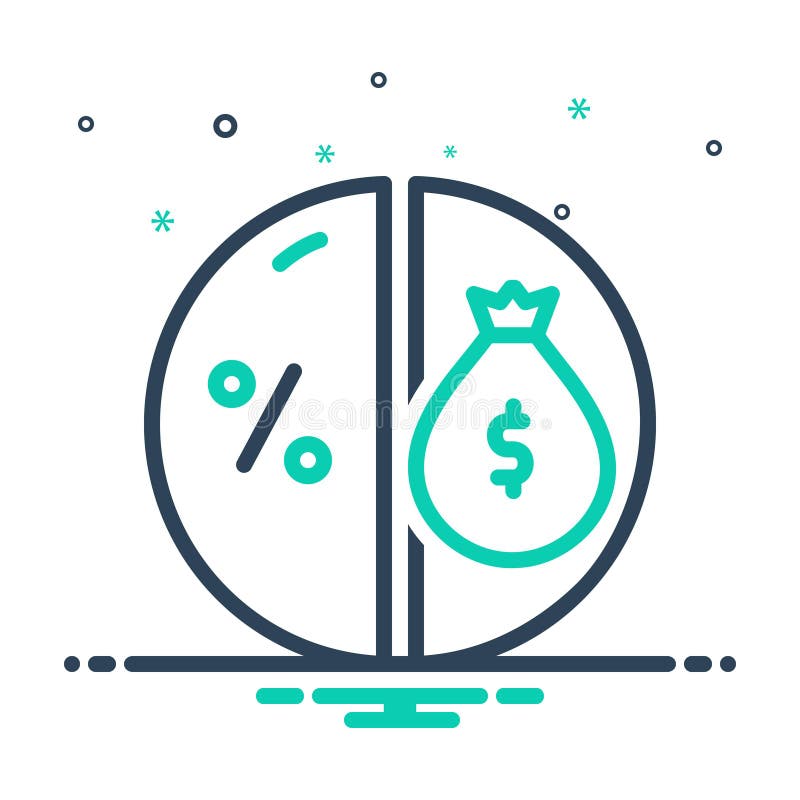 Mix Icon for Dividend, Account and Investment Stock Vector ...