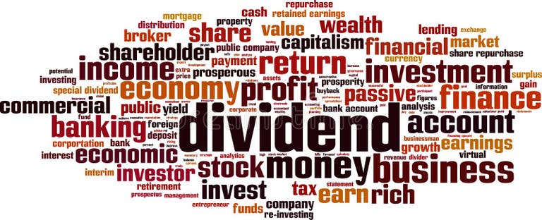 Dividend word cloud stock vector. Illustration of owner - 204084102