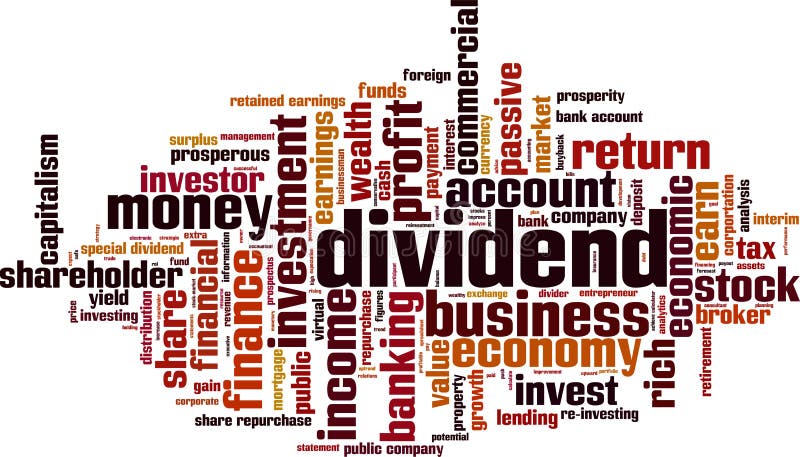 Dividend word cloud stock vector. Illustration of money - 160595234