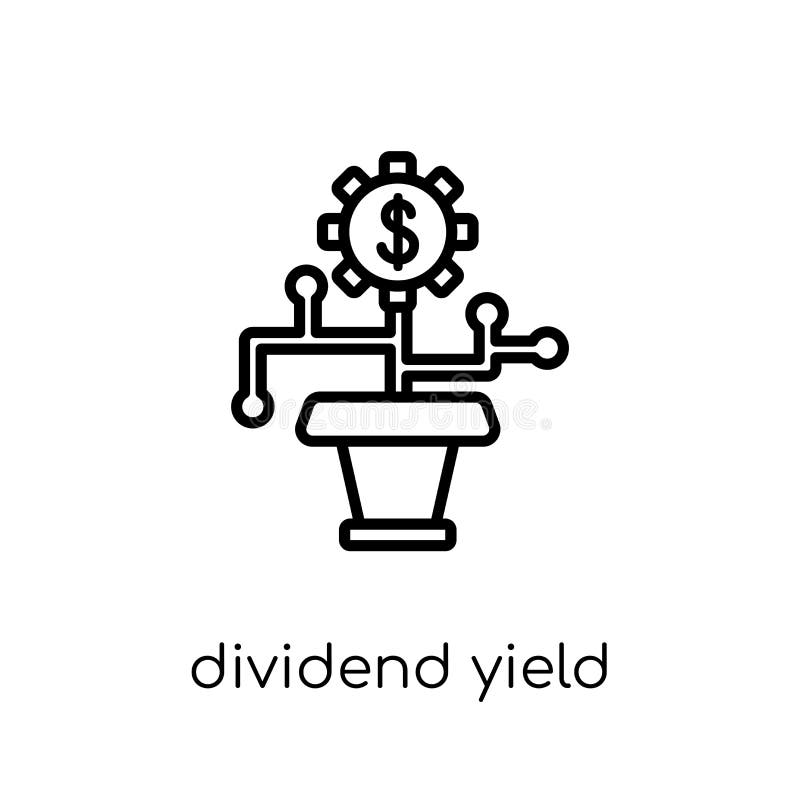 Dividend Yield Icon. Trendy Modern Flat Linear Vector Dividend Y Stock ...