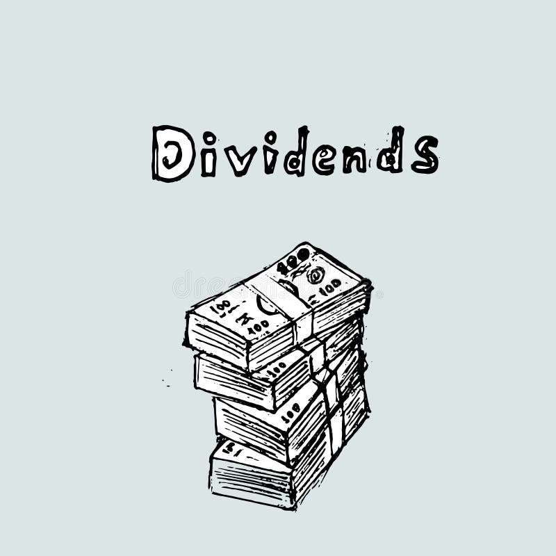 Dividends. Hand Drawn Concept. Stock Illustration - Illustration of ...