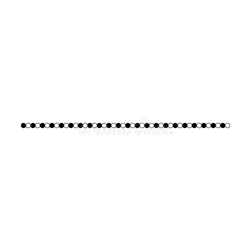 Divider Border Frame Circle Shape Horizontal Line Vector Icon for ...