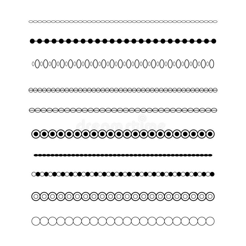 Divider Border Frame Circle Shape Horizontal Line Vector Icon for ...