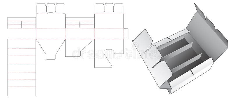 Drawer Box Die Cut Template Stock Vector - Illustration of concept ...